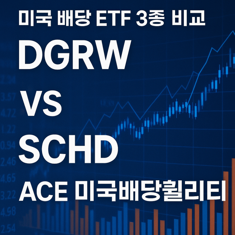 미국 배당 ETF 3종 비교 분석: DGRW vs SCHD vs ACE 미국배당퀄리티